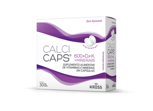 Calcicaps® 600 +D3+K1+Minerais - Kress