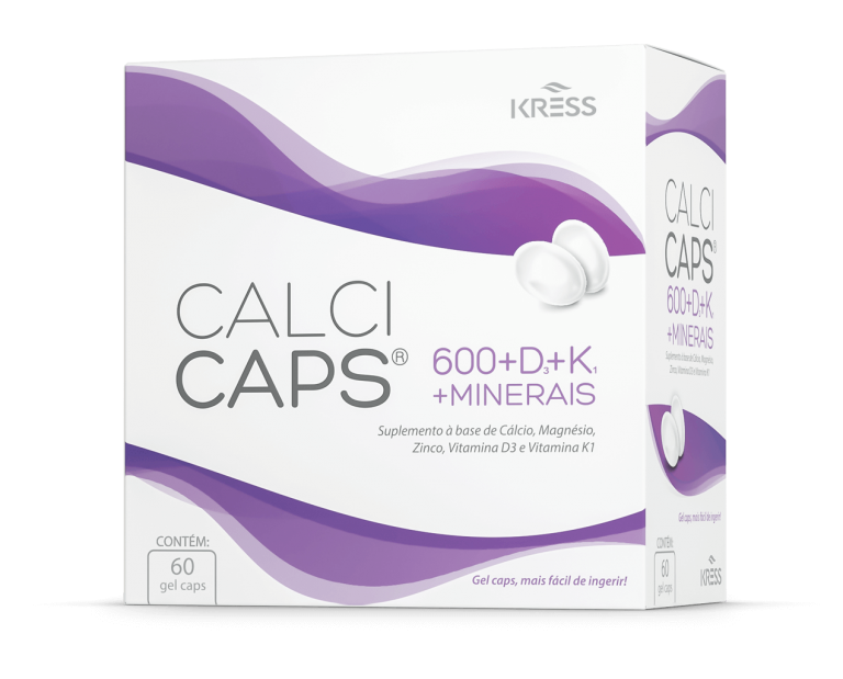 Calcicaps® 600 +D3+K1+Minerais - Kress